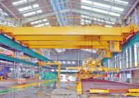 China Heavy Duty Double Girder Overhead Crane , Electromagnetic Overhead Crane Compact for sale