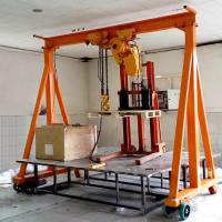 China 1 Ton one Frame Portable Gantry Crane , Movable Gantry Crane With Chain Hoist for sale