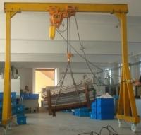 China 4 Wheels Mini Type Mobile Gantry Crane With Chain Or Wire Rope Hoist for sale