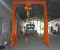 China 4 Wheels Mini Type Mobile Gantry Crane With Chain Or Wire Rope Hoist for sale