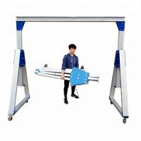China Warehouse Use Mini Portable Aluminum Gantry Crane With Hand Chain Block for sale
