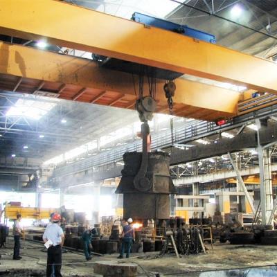 China Metallurgy Melt Shop Double Beam Overhead Crane 70 Ton Electric Winch Lifting for sale