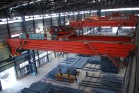 China High Lifting Height Double Girder Overhead Crane With Electromagnetic Hanging Beam for sale