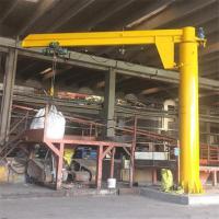 China Polyurethane Buffer 30KN 360° Rotating Slewing Jib Crane for sale