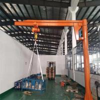 China Polyurethane Buffer 30KN 360° Rotating Slewing Jib Crane for sale