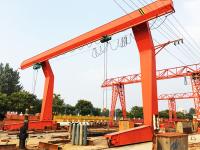 China Warehouse 32 Ton Single Girder Gantry Crane Remote Control for sale