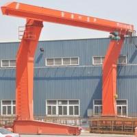 China Rail Mounted Double Trolley 50t Goliath Single Girder Gantry Crane for sale