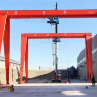 China 16 Ton Box Type Single Girder Gantry Crane Construction Usage Long Working Life for sale