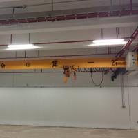China 5T Height 7m Under Hung Single Girder Overhead Travelling Crane With Hoist for sale