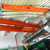 China 32 Ton Electromagnetic Beam Double Girder Overhead Travelling Crane High Safety A7 for sale