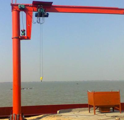 China Luffing 270° Pillar Mounted Jib Crane Span 4.5m~6m for sale
