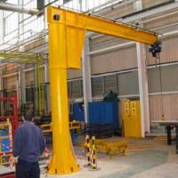 China 2.5 Ton Pillar Mounted Jib Crane Max Height 10m Double Speed Polyurethane Buffer for sale