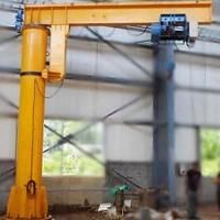 China 2.5 Ton Pillar Mounted Jib Crane Max Height 10m Double Speed Polyurethane Buffer for sale