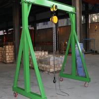 China Manual Push 5 Ton Portable Gantry Crane Moving Freely Adjustable Height for sale