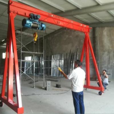 China PT Model 7.5T Mobile Girder Rail Gantry With Wire Rope Hoist Simple Design for sale
