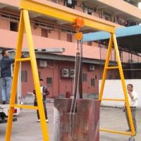 China PT Model 7.5T Mobile Girder Rail Gantry With Wire Rope Hoist Simple Design for sale