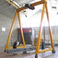 China PT Model 7.5T Mobile Girder Rail Gantry With Wire Rope Hoist Simple Design for sale