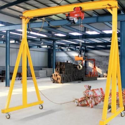 China 1 Ton Small Portable Gantry Crane Universal Wheels Smooth Starting And Stopping for sale