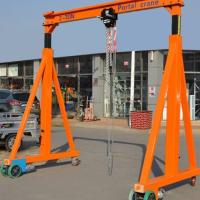 China 1 Ton Small Portable Gantry Crane Universal Wheels Smooth Starting And Stopping for sale