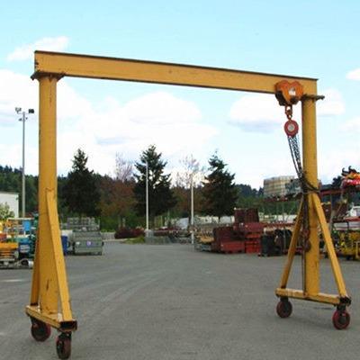 China 8T Mobile Electric Construction Portable Gantry Crane Traveling With 4 Wheels for sale