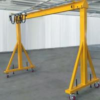 China 8T Mobile Electric Construction Portable Gantry Crane Traveling With 4 Wheels for sale