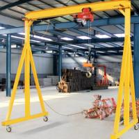 China Customized Frame 3 Ton Portable Gantry Crane Manual Operation Span 2m for sale