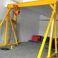 China Customized Frame 3 Ton Portable Gantry Crane Manual Operation Span 2m for sale