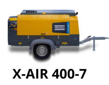 China 12 M³/min FAD Portable Compressor X-AIR 400-7with Electric Power Source And 7 Bar Efficiency for sale