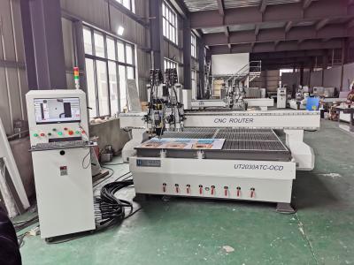 China Flatbed Cutter ATC CNC Router Machine 2m X 3m With Oscillating Knife Creasing for sale