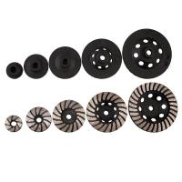 China 125mm 5'' Turbo Shaped Metal Bond Diamond Grinding Cup Wheels For Concrete Terrazzo Granite Marble Engineered Stone for sale