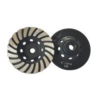 China 125mm 5'' Turbo Shaped Metal Bond Diamond Grinding Cup Wheels For Concrete Terrazzo Granite Marble Engineered Stone for sale