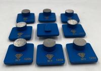 China Husqvarna Redi Lock Compatible Metal Bond Single Button Diamond Polishing Pads For Concrete Terrazzo Floors for sale