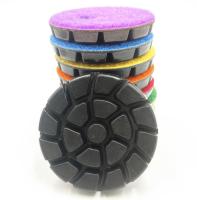 China 3'' Spiral Pattern Wet Use Steel Bond Hybrid Transitional Concrete Floor Diamond Grinding Polishing Pucks for sale