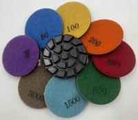 China 3'' Spiral Pattern Wet Use Steel Bond Hybrid Transitional Concrete Floor Diamond Grinding Polishing Pucks for sale