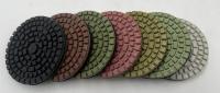 China 3'' Wet Use Surface Polish Thin Velcro Backed Resin Bond Floor Polishing Diamond Pads for sale