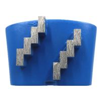 China HTC EZ Change Slide On Double Zigzag Segments Metal Bonded Concrete Terrazzo Floor Diamond Grinding Wings for sale