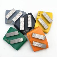 China HTC EZ Change Slide On Double Rectangular Bars Diamond Segments Concrete Terrazzo Floor Grinding Shoes for sale