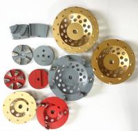 China HTC EZ Change Slide On Double Oval Shaped Segments Concrete Terrazzo Floor Dry/wet Diamond Grinding Stones for sale