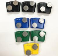 China HTC EZ Change Slide On Double Round Buttons Concrete Terrazzo Floor Dry/wet Diamond Grinding Segments for sale