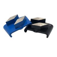 China HTC EZ Change Slide On Double Rhombus Shaped Diamond Segments Concrete Terrazzo Floor Grinding Shoes for sale