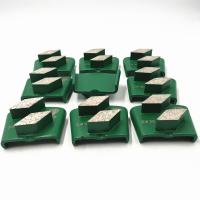China HTC EZ Change Slide On Double Rhombus Shaped Diamond Segments Concrete Terrazzo Floor Grinding Shoes for sale