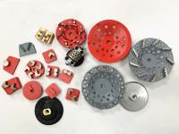 China HTC EZ Change Slide On Double Arrow Shaped Diamonds Concrete Terrazzo Floor Grinding Segments for sale