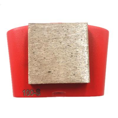 China HTC EZ Change Slide On Square Shaped Diamond Blocks Concrete Terrazzo Floor Grinding Shoes for sale