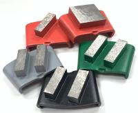 China HTC EZ Change Slide On Square Shaped Diamond Blocks Concrete Terrazzo Floor Grinding Shoes for sale