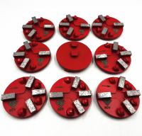 China 3'' STI Prepmaster Double Integrated Pins EG Change System Floor PreparatIon Damaged Floor Coverings Removal PCD Pucks W/ Four Full Round Pcds And Four Protection Diamond Bars for sale