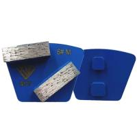 China STI Prepmaster Double Rectangular Diamond Bars Trapezoid Grinding Shoes W/ EG Change Double Integrated Pins For Concrete Terrazzo Floor Grinding for sale