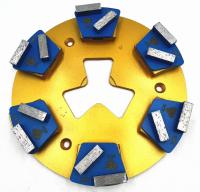 China STI Prepmaster Double Rectangular Diamond Bars Trapezoid Grinding Shoes W/ EG Change Double Integrated Pins For Concrete Terrazzo Floor Grinding for sale