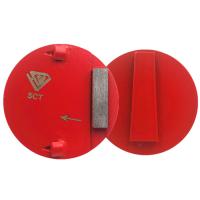 China 3'' STI Prepmaster Double Integrated Pins EG Change System Floor Coatings Removal PCD Pucks W/ Double 1/4Pcds And Single Protection Diamond Bar for sale