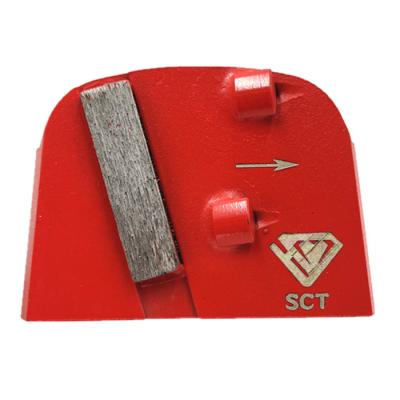 China Lavina Onfloor EDCO Slim-Fit Trapezoid Shaped Double 1/4PCDs Plus Single Diamond Bar Floor Removal Surface Preparation Tools for sale