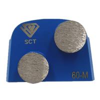 China Lavina Onfloor EDCO Slim Fit Trapezoid Double Round Buttons Diamond Grinding Segments For Concrete Terrazzo Floorings for sale